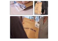 China Brown Kraft 12x16 Inch Recycled Paper Bags With Handles Eco Friendly for sale