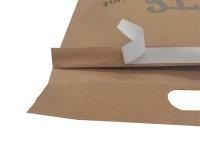 China Brown Kraft 12x16 Inch Recycled Paper Bags With Handles Eco Friendly for sale