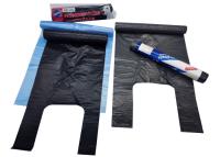 China 22 Inches Recyclable Reusable Bags Plastic Vest Carrier Bags Bottom Heat Seal for sale