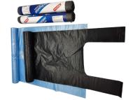 China 22 Inches Recyclable Reusable Bags Plastic Vest Carrier Bags Bottom Heat Seal for sale