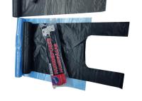 China 22 Inches Recyclable Reusable Bags Plastic Vest Carrier Bags Bottom Heat Seal for sale