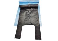 China 22 Inches Recyclable Reusable Bags Plastic Vest Carrier Bags Bottom Heat Seal for sale