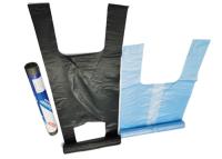 China 22 Inches Recyclable Reusable Bags Plastic Vest Carrier Bags Bottom Heat Seal for sale