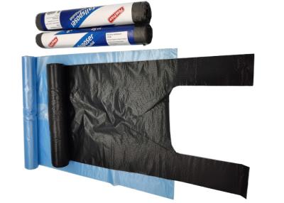 China Reusable and Recyclable Supermarket T Shirt Trash Can Bags Singlet Shopping Bags Grocery Vest Carrier Bags on a Roll for sale