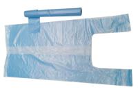 China Reusable and Recyclable Supermarket T Shirt Trash Can Bags Singlet Shopping Bags Grocery Vest Carrier Bags on a Roll for sale