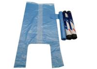 China Reusable and Recyclable Supermarket T Shirt Trash Can Bags Singlet Shopping Bags Grocery Vest Carrier Bags on a Roll for sale