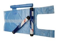 China Reusable and Recyclable Supermarket T Shirt Trash Can Bags Singlet Shopping Bags Grocery Vest Carrier Bags on a Roll for sale