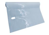 China 1.5 Mil 38 Micron Recyclable Reusable Bags With Die Cut Handle for sale