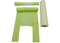 China ABAP 10060 15 Micron Biodegradable and Compostable Bags Vest Carrier Bags for sale