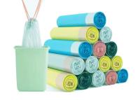 China W 400 x L 450 mm Auto-closing Draw-string Can Liners Garbage Bags Easy-closing Leak-Proof Trash Bags for sale