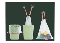 China W 400 x L 450 mm Auto-closing Draw-string Can Liners Garbage Bags Easy-closing Leak-Proof Trash Bags for sale