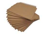 China Kraft brown 24pt Corrugated Cardboard Envelopes With Hot Melt glue for sale