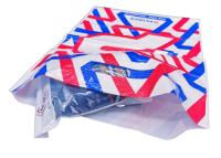 China Take Out to Go Bags White Carry Out Shopping Bags Die Cut Handle Bags with Square Bottom for sale