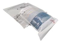 China Re-closable Soft Opaque CPE Slider Zip Lock Garment Bags Slider Lock CPE Poly Bags for Food Storage and Apparel for sale