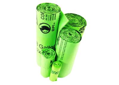 China Trash Bags ASTM D6400 Plastic Free Packaging 25 Gallon Compostable for sale