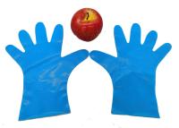 China Flexible Puncture-resistant Blue CPE Gloves for Kitchen Food Classification for sale