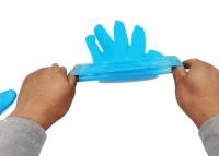 China Flexible Puncture-resistant Blue CPE Gloves for Kitchen Food Classification for sale