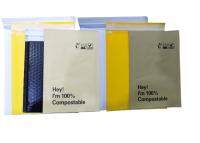 China EcoMailer OEM Plastic Free Packaging 100% Biodegradable Kraft Bubble Mailers for sale