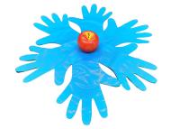 China Blue PBAT Plastic Free Packaging Biodegradable Food Prep Gloves for sale
