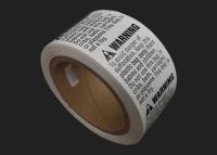 China 2x2 inch Suffocation Warning Label Matte White Finish With 3
