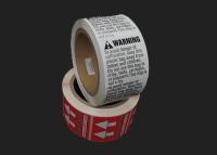 China 2x2 inch Suffocation Warning Label Matte White Finish With 3
