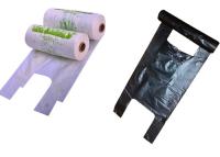 China T-shirt Compostable Sacks Biodegradable Singlet Shopping Bags on Rolls Environmentally Friendly Vest Carrier Bags for sale