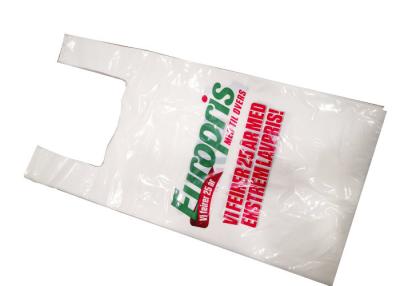 China Reusable Heavy Duty Poly LDPE / HDPE T-shirt Vest Carrier Shopping Bags Singlet Grocery Check-out Bags for sale