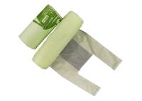 China PLA 50mic Biodegradable And Compostable Bags With T Shirt Handle for sale