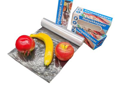 China Clear Poly HDPE Chilled Food Packaging Self Sealing Biodegradable Freezer Bags for sale