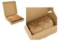 China 250m Honeycomb Paper Bubble Wrap 1.5inch Core Hive Paper Wrapping Rolls for sale
