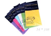 China Plain White HDPE Protective Packaging Custom Printed Disposable Tablecloths for sale