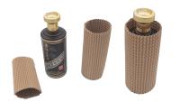 China Biodegradable Corrugated Cardboard Bottle Sleeve Protector Dia 75mm for sale