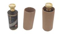China Biodegradable Corrugated Cardboard Bottle Sleeve Protector Dia 75mm for sale