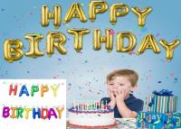China 16 Inch 3D Aluminum Foil Happy Birthday Alphabet Balloons for sale