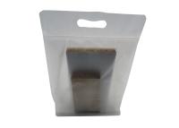 China Flat Bottom Opaque Clear Resealable Stand Up Zipper Bag With Handle for sale