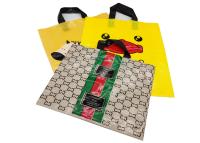 China Biodegradable LDPE / HDPE Plastic Soft Loop Handle Shopping Bag for sale