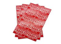China Light Weight Permanent Adhesive Fragile Shipping Stickers 2x3 Inch for sale