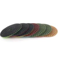 China Marble Granite Diamond Resin Wet Polishing Pad For Air Grinder Stone Polisher for sale