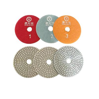 China Diamond Resin 3 Step Polishing Pad for Marble Granite Quartz Porcelain Tile for sale