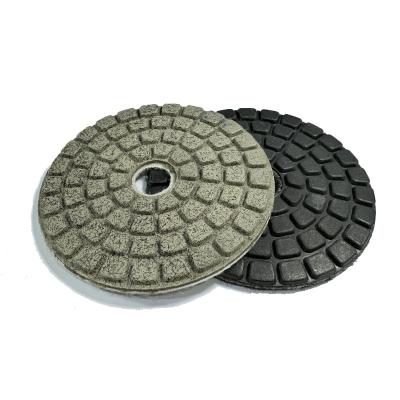 China Black / White Buff Diamond Wet Polishing Pad Dia 100mm 125mm For Stone for sale