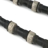 China Beads Diameter 11.5mm Diamond Wire Saw Diamond Cutting Rope For Granite Quarry for sale