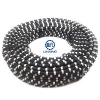 China 11.5mm Rubber Spring Diamond Wire Saw for Quarrying Mining Marble Cutting Diamond Beads Rope for sale