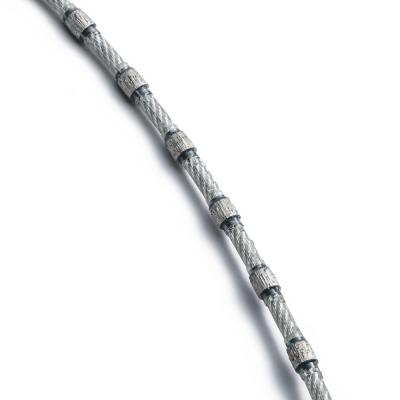 China Plastic Dia 8.3mm 9.0mm Wire Rope Diamond Beads for Stone Profiling Cutting Trimming for sale