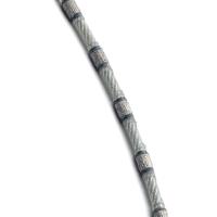 China Plastic Dia 8.3mm 9.0mm Wire Rope Diamond Beads for Stone Profiling Cutting Trimming for sale