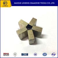 China Metal Powder Diamond Segment for Multi Saw Blade Granite Cutting Grooved Design for sale