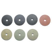 China 100mm Resin Bond Wet Diamond Polishing Pad for Granite Marble Quartz Stone 7 Pieces Set for sale
