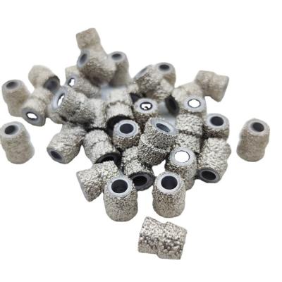 China Vacuum Brazed Taper Bead for Marble Stone Quarry Trimming Diamond Bead 11.0mm Wire Rope for sale