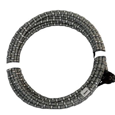 China 8.8mm Sintered Bead Plastic Diamond Wire Saw for High Precision Granite Block Cutting for sale