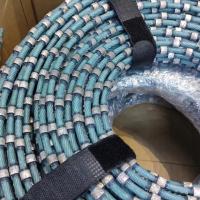 China Cutting 8.3mm Bead Plastic Diamond Wire Saw for Granite Block Squaring and Profiling for sale