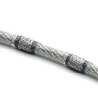 China 11.0mm Diamond Rope Sintered Diamond Squaring For Stone Block Trimming Stone Cutting Tools for sale